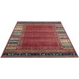 Teppich Gino Falcone "Cherina GF-131", rot, B:120cm H:8mm L:170cm, Viskose, Teppiche, Teppich, Ethno Design, mit Bord&uuml;re, leichter Glanz, 100 % Viskose, Wohnzimmer