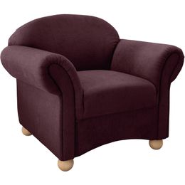 Sessel Home Affaire "Torello", bordeaux, B:90cm H:84cm T:80cm, 100% Polyester, Sessel, Sessel