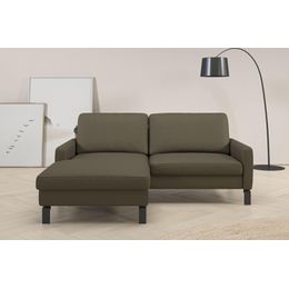 Ecksofa Home Affaire "Lecce, L-Form, Federkernpolsterung, Breite 194 cm", light, braun, B:194cm H:86cm T:164cm, 100% Polyester, Sofas, Ecksofa, inkl. saugroboterfreundliche H&ouml;he & schmale Armlehnen