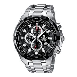 Chronograph CASIO EDIFICE "EF-539D-1AVEF", silber (silberfarben), Armbanduhren, Herren, Chronograph, Quarzuhr, Armbanduhr,Herrenuhr,Edelstahlarmband,bis 10 bar wasserdicht