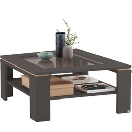 Couchtisch "TACOMA", grau (grafit matt), B:70cm H:45cm T:110cm, SET ONE BY Musterring, Tische, Couchtisch, Typ 65 und 66, mit get&ouml;nter Glasplatte