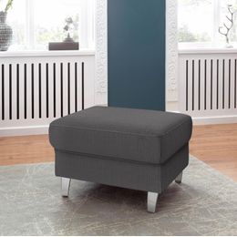 Sit & More Hocker SIT & MORE "Texel", grau (dunkelgrau), B:75cm H:47cm T:63cm, Kunstleder SOFTLUX;Luxus-Microfaser ALTARA NUBUCK (100% Polyester);Struktur (100% Polyester), Hocker, Hocker