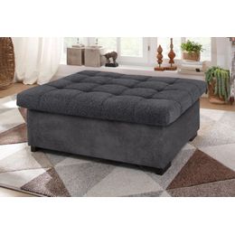 Hocker Home Affaire "F&ouml;hr", schwarz (schwarz, anthrazit), B:100cm H:42cm T:80cm, 100% Polyester Luxus-Microfaser/Struktur;100% Polyester PRIMABELLE/Webstoff;100% Polyester Melrose/Struktur grob, Hocker, Hocker