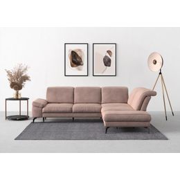Sit & More Ecksofa SIT & MORE "Cabana L-Form", rosa (altrosa), B:303cm H:84cm T:244cm, 95% Polyester, 5% Polyamid, Sofas, Ecksofa, Ottomane, wahlweise mit Sitztiefen-,Armlehnen- und Kopfteilfunktion