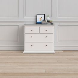 Kommode Home Affaire "Paris, Aufbewahrung, Schubladenschrank, Stauraum", wei&szlig;, B:96,2cm H:87cm T:49cm, FSC-zertifizierter Holzwerkstoff, MDF, Sideboards, Kommode, mit 4 Schubladen, Breite 96 cm, H&ouml;he 87 cm