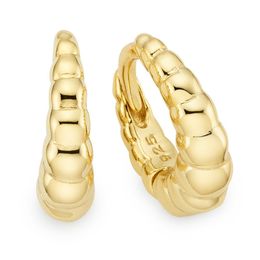 Paar Creolen "Schmuck Geschenk Silberohrringe gelbgoldfarben vergoldet", gelbgoldfarben, ANISTON JEWELRY & WATCHES, Ohrringe, Damen, Silber 925 (Sterlingsilber), Paar Creolen