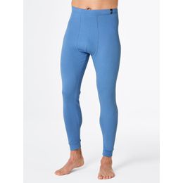 w&auml;schepur Lange Unterhose W&Auml;SCHEPUR, Herren, Gr. 9, 2 Stk., blau (mittelblau, mittelblau, bedruckt), 100% Baumwolle, Unterhosen Lange Unterhose