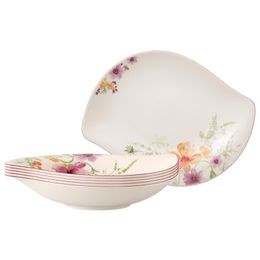 Villeroy & Boch Schale VILLEROY & BOCH "Schalen Mariefleur Serve & Salad 600 ml 6er Set bunt", bunt, L:34cm, Sch&uuml;sseln, Schale