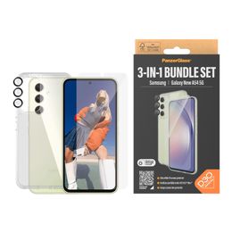 PanzerGlass Displayschutzglas "3-in-1 Bundle Set f&uuml;r Samsung Galaxy A54 5G, UWF", transparent, B:11cm H:1,3cm T:19,8mm, Displayfolien, Displayschutzglas