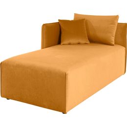 Ottomane OTTO HOME "N&ouml;re", gold (goldfarben), B:90cm H:74cm T:172cm, Samtoptik (100% Polyester);Struktur (100% Polypropylen);Webstoff (100% Polyester);Struktur fein (100% Polyester);Luxus-Microfaser Lederoptik (100% Polyester);Baumwoll-/Leinenmix (60% Baumwolle/40% Leinen), Sofas, Ottomane, Modul - zum Zusammenstellen; in vielen Bezugsqualit&auml;ten und Farben