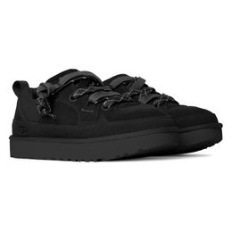 UGG Australia Sneaker UGG "Unisex LO LOWMEL", Herren, Gr. 10 (43), schwarz, Textil, Veloursleder, Schuhe Sneaker, Halbschuh, Schn&uuml;rschuh Freizeitschuh mit trendiger Laufsohle