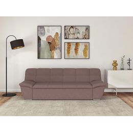 3-Sitzer DOMO collection "Splash, moderne Steppung im Sitz und R&uuml;cken, komfortabel", lila (beere), B:232cm H:76cm T:96cm, 100% Polyester, Sofas, 3-Sitzer, flache Armlehnen zum Entspannen