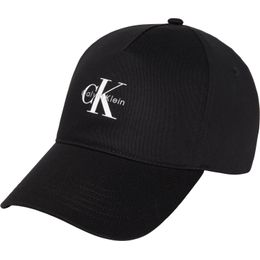 Baseball Cap Calvin Klein Jeans, Damen, schwarz, Web, Baumwolle, unifarben, Caps Baseball Cap, in der Weite verstellbar, reine Baumwolle