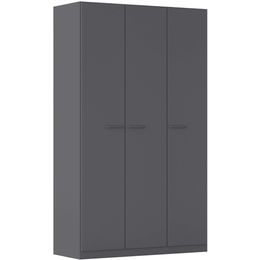 Dreht&uuml;renschrank Rauch "Kleiderschrank Schrank Garderobe TOPSELLER OTELI inkl. Inneneinteilung", graumetallic, B:136cm H:229cm T:54cm, Holzwerkstoff, Schr&auml;nke, Dreht&uuml;renschrank, mit zus&auml;tzlichen Einlegeb&ouml;den, optional mit Spiegel MADE IN GERMANY