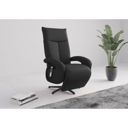 Sit & More TV-Sessel SIT & MORE "Amica, inkl. Kopfteilverstellung & Drehfunktion", schwarz, B:74cm H:112cm T:82cm, Sessel, TV-Sessel, wahlweise mit 2 Motoren, Akku und Aufstehhilfe