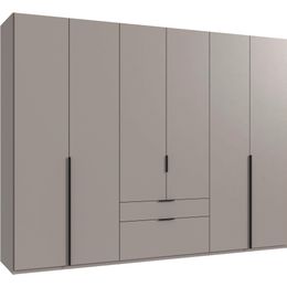 Dreht&uuml;renschrank wimex "Mugano", saharagrau, griffe schwarz, B:270cm H:208cm T:58cm, Holzwerkstoff, Schr&auml;nke, Dreht&uuml;renschrank, in vielen Breiten, 208 oder 236 cm hoch, Made in Germany