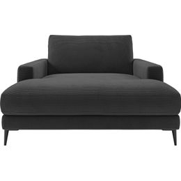 Chaiselongue Home Affaire "Downtown Loungem&ouml;bel zum Relaxen, B/T/H: 132/170/84 cm", grau (anthrazit), B:132cm H:84cm T:170cm, 95% Polyester, 5% Nylon, Sofas, Chaiselongue, auch in Boucl&eacute;, Cord und Easy care - leicht mir Wasser zu reinigen