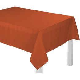 Tischdecke WIRTH "NEWBURY" Gr. 5, orange (terrakotta), B:130cm L:220cm, Baumwolle, Polyester, Tischdecken, Tischdecke