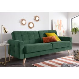 3-Sitzer exxpo - SOFA FASHION "Nappa, kompakt, bequem, zeitloses Design, Breite 222cm, L-Form", braun (pine), B:222cm H:87cm T:89cm, Samtvelours (100% Polyester);Webvelours (100% Polyester), Sofas, 3-Sitzer, tolle Detailverarbeitung