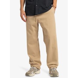 Stoffhose Quiksilver "TAXER REGULAR TWILL PANT", Herren, Gr. M (50), N-Gr, khaki, Obermaterial: 99% Baumwolle, 1% Elasthan, Hosen Stoffhose