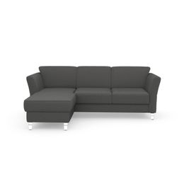 Sit & More Ecksofa SIT & MORE "Visby L-Form", grau, B:248cm H:87cm T:162cm, Sofas, Ecksofa, wahlweise mit Bettfunktion und Bettkasten, frei im Raum stellbar