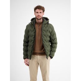 Steppjacke Lerros, Herren, Gr. M, original olive, Web, Obermaterial: 100% Polyester, unifarben, normal h&uuml;ftbedeckend, Rundhals, Jacken Steppjacke, mit Kapuze und Kordelzug