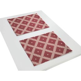 Platzset Adam "Maroccan Shiraz" Gr. 1, rot (dunkelrot), B:30cm L:40cm, Obermaterial: 100% Baumwolle, Platzsets, Platzset, mit Jacquard-Muster