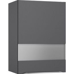 Glash&auml;ngeschrank KOCHSTATION "KS-Aken", grau (anthrazit), B:50cm H:70,4cm T:34,6cm, Schr&auml;nke, Glash&auml;ngeschrank