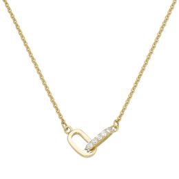Collier Luigi Merano "Collier Mittelteil mit Brillanten, Gold 585", gold, Halsketten, Damen, Gelbgold 585, Collier