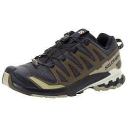 Trailrunningschuh Salomon "XA PRO 3D V9", Herren, Gr. 45, gr&uuml;n (oliv), Synthetik, Textil, Schuhe Trailrunningschuh