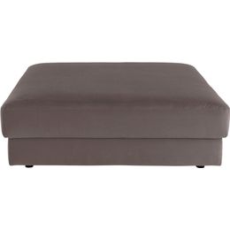 Sofa-Mittelelement Home Affaire "Bloomfield Mega Hocker in 2 Gr&ouml;&szlig;en", grau (taupe), B:109cm H:43cm T:114cm, 100% Polyester, Polsterelemente, Sofa-Mittelelement, passende Erweiterung zur Serie "Bloomfield", als Mittelelement passend
