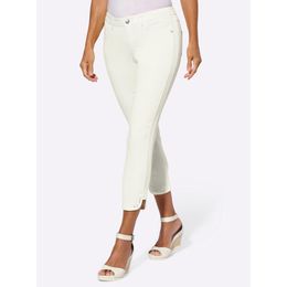 7/8-Jeans Inspirationen, Damen, Gr. 38, Normalgr&ouml;&szlig;en, beige (ecru), 96% Baumwolle, 4% Elasthan, unifarben, 7/8-L&auml;nge, Jeans 7/8-Jeans