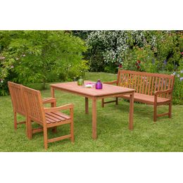 Garten-Essgruppe Merxx "Santos", beige (natur), Sitzm&ouml;bel-Sets, Garten-Essgruppe, Topseller