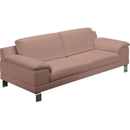 2,5-Sitzer Egoitaliano "Shakira, Design und Sitzkomfort auf hohem Niveau, tolle Details", rosa (millenium rose), B:216cm H:84cm T:92cm, Leder &raquo;BULL&laquo; (echtes Rindsleder). Geschliffenes, pigmentiertes und behandeltes Rindsleder mit einer Dicke von 1, 3-1, 5 mm. Dieses Leder zeigt eine ziemlich weiche Hand mit einem halb undurchsichtigen Aussehen. Es handelt sich um ein gesch&uuml;tztes Leder. Eine leicht