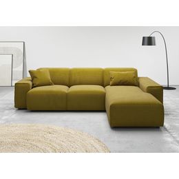 Ecksofa Home Affaire "Glimminge L-Form auch in Breitcord, Feincord + Easy care-Bezug", gr&uuml;n (pistazie), B:264cm H:71cm T:191cm, 95% Polyester, 5% Nylon, Sofas, Ecksofa, Breite 264, Zierkissen