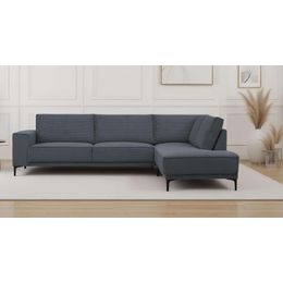 Ecksofa OTTO HOME "OLAND L-Form, B: 289 cm, Skandi-Design", dunkelgrau, B:289cm H:85cm T:210cm, 92%PES 8%NY, Sofas, Ecksofa, Struktur, Flachgewebe, Luxus-Microfaser, Boucle