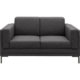 2-Sitzer "LOOKS VII", grau (anthrazit), B:155cm H:82cm T:90cm, 100% Polyester, LOOKS by Wolfgang Joop, Sofas, 2-Sitzer, klare Linien, edles Design