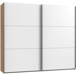 Schwebet&uuml;renschrank wimex "Level by fresh to go", wei&szlig; (plankeneichefarben, wei&szlig;), B:250cm H:216cm T:65cm, Schr&auml;nke, Schwebet&uuml;renschrank