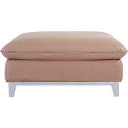 Hocker COTTA "Teresa", braun (cappuccino), B:98cm H:46cm T:98cm, Dickleder;Luxus-Kunstleder;NaturLeder, Hocker, Hocker