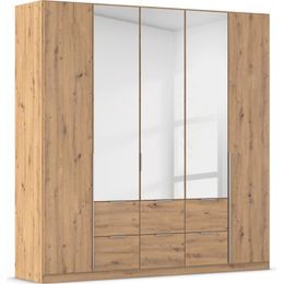 Dreht&uuml;renschrank OTTO HOME "Kleiderschrank Schrank Garderobe AGORDO mit Dekor- oder Hochglanzfront", braun (eiche artisan), B:226cm H:229cm T:54cm, Holzwerkstoff, Schr&auml;nke, Dreht&uuml;renschrank, mit Au&szlig;enschubk&auml;sten, in 7 Breiten und 2 H&ouml;hen MADE IN GERMANY