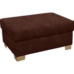 Hocker DOMO collection "Ricardo", braun, B:85cm H:43cm T:60cm, Microfaser PRIMABELLE (100% Polyester);Luxus-Kunstleder;Struktur (90% Polyester, 10% Polyacryl), Hocker, Hocker