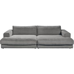 Loungesofa Home Affaire "Enisa, B/T/H: 290/170/85 cm", grau (dunkelgrau), B:290cm H:85cm T:170cm, 88% Polyester, 12% Polyacryl, Sofas, Loungesofa, Zeitloses und stylisches Loungem&ouml;bel, Mega-Sofa, Big-Sofa XXL