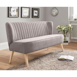 2-Sitzer Home Affaire "Campi", grau (taupe), B:140cm H:81cm T:67cm, 92% Polyester, 8% Nylon, Sofas, 2-Sitzer, bequemes K&uuml;chensofa, frei im Raum stellbar