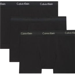 Trunk "TRUNK 3PK", Herren, Gr. L (52), 3 Stk., schwarz, Jersey, Obermaterial: 95% Baumwolle, 5% Elasthan, Calvin Klein Underwear, k&ouml;rpernah, Unterhosen Trunk, mit Logo-Elastikbund