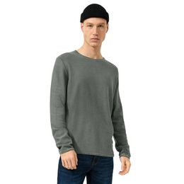 Strickpullover QS, Herren, Gr. XL, grau, Strick, Obermaterial: 100% Baumwolle, unifarben, regular fit normal, Rundhals, Rollkante, Pullover Strickpullover, mit Rollkante