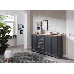Kommode Innostyle "Jasmin", grau (graphit), B:182cm H:102cm, FSC-zertifizierter Holzwerkstoff, Holzwerkstoff, Sideboards, Kommode, Breite 182 cm