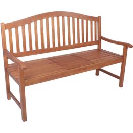 Gartenbank Garden Pleasure "PHUKET", braun (braun, holzoptik), B:150cm H:105cm T:63cm, Holz, Sitzb&auml;nke, Gartenbank, mit hochklappbarem Tisch, BxTxH: 150x63x105 cm
