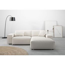 Ecksofa Home Affaire "Glimminge L-Form auch in Breitcord, Feincord + Easy care-Bezug", wei&szlig; (snow), B:234cm H:71cm T:191cm, 12% Polyacryl, 88% Polyester, Sofas, Ecksofa, Breite 234, Zierkissen