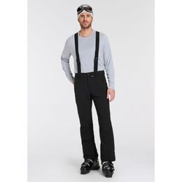 Skihose Icepeak "Icepeak FREIBERG", Herren, Gr. 58, N-Gr, schwarz, Web, Obermaterial: 94% Polyester, 6% Elasthan, Hosen Skihose, wasserdicht, winddicht, atmungsaktiv, schnell trocknendes Material