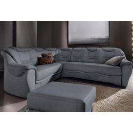 Sit & More Ecksofa SIT & MORE "Benson L-Form", grau (dunkelgrau), B:265cm H:94cm T:215cm, NaturLeder;Luxus-Microfaser;Luxus-Kunstleder;Primabelle-Microfaser, Sofas, Ecksofa, wahlweise mit Bettfunktion